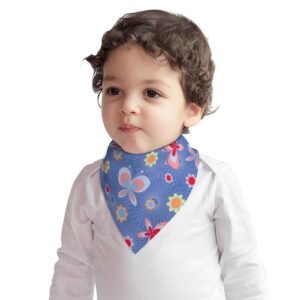 augenstern cotton baby bibs beauty flowers butterfly blue baby bandana drool bibs teething food bib