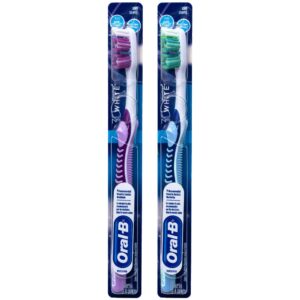 oral-b 3d white vivid toothbrush, 35 soft (colors vary) - pack of 2