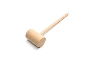 nantucket crab mallet, 8 x 2.25 x 1.25 inches, brown