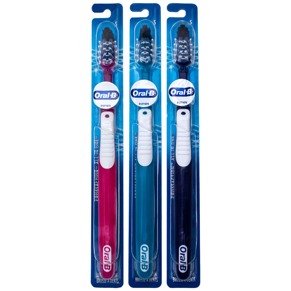 Oral-B Pro-Health All-in-One CrossAction Toothbrush, 35 Soft (Colors Vary) - Pack of 3