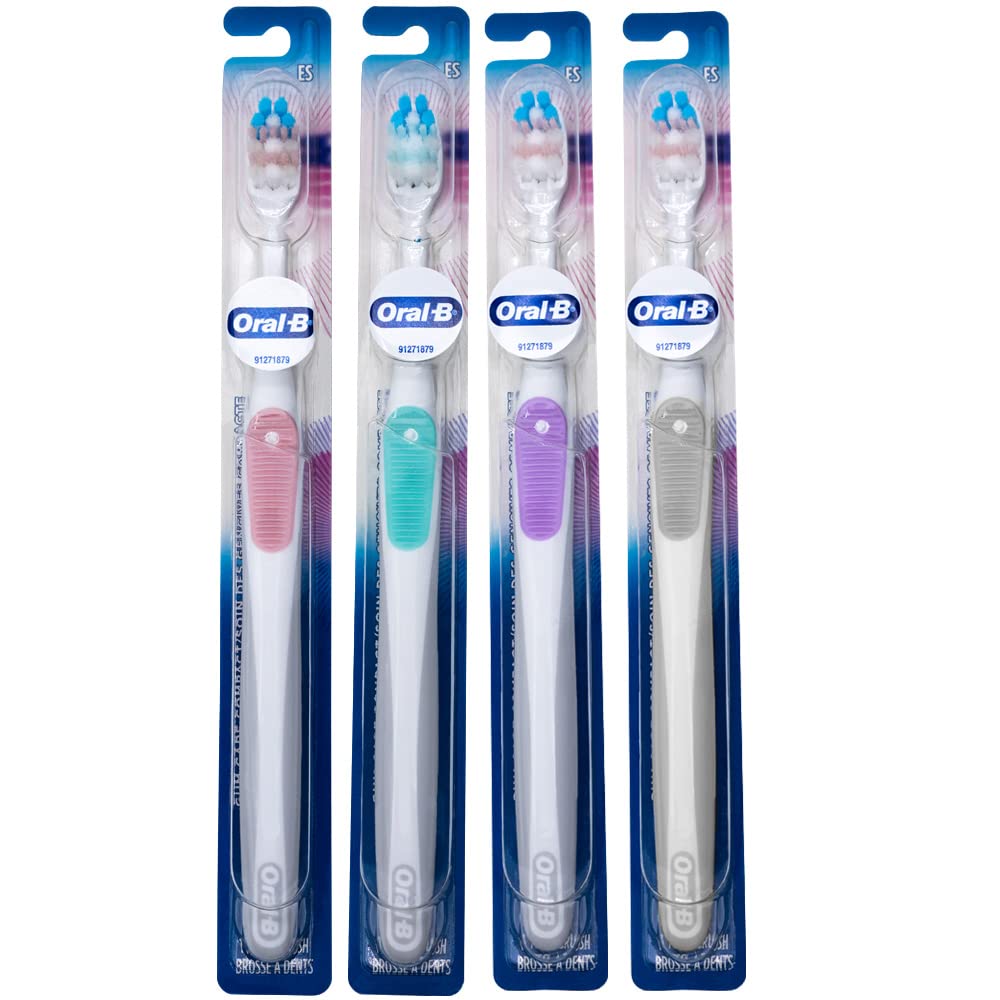 Oral-B Gum Care Extra Soft Toothbrush for Sensitive Teeth and Gums, Compact Small Head, (Colors Vary) - Pack of 1