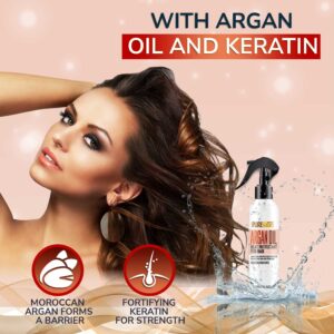 PURE NATURE Moroccan Argan Oil Shampoo and Conditioner Set with Heat Protectant Spray and Keratin Hair Mask