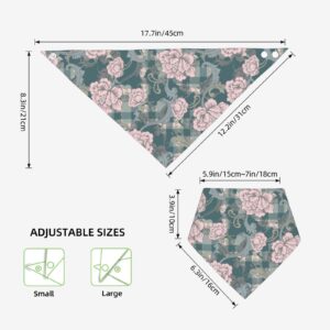 Augenstern Cotton Baby Bibs Floral Plaid Baroque Baby Bandana Drool Bibs Teething Food Bib