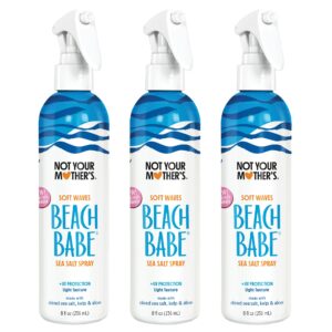 not your mother's beach babe sea salt spray (3-pack) - 8 fl oz - softening formula for effortlessly soft, tousled waves