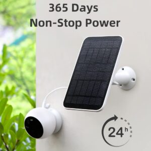 Noorio 2.6W/5V Portable Solar Panel for Security Camera Outdoor Wireless, Solar Battery Charger with 10ft Cable and Adjustable Bracket, IP65 Waterproof