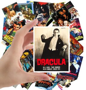 large stickers (24 pcs 2.5"x3.5") vintage vampires thriller movies posters halloween dracula