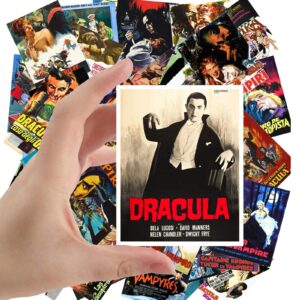 Large Stickers (24 pcs 2.5"x3.5") Vintage Vampires Thriller Movies Posters Halloween Dracula