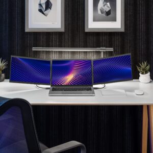 SideTrak Swivel Pro Triple 13.3" Ultra Slim Attachable Portable Monitor, FHD IPS 1080p Laptop Screens with Kickstand + Unique Patented Swivel Hinge, for Mac, PC, and Chromebook, USB-C Port Connection