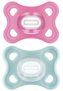 mam comfort pacifiers, newborn pacifiers (2 pack) 3-6 months, best pacifier for breastfed babies, girl silicone