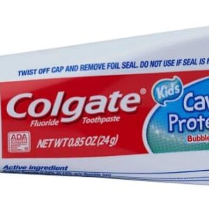 Colgate Kids Cavity Protection Fluoride Toothpaste, Bubble Fruit Flavor, Travel Size 0.85 oz (24g) - Pack of 6