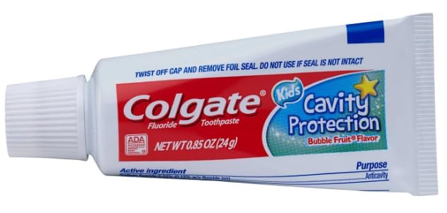 Colgate Kids Cavity Protection Fluoride Toothpaste, Bubble Fruit Flavor, Travel Size 0.85 oz (24g) - Pack of 6