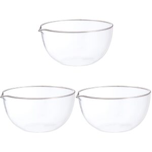 ultechnovo 3 pcs evaporating dish lab tools glass ceramics tools evaporation basin crystallizing basin over the door organizer laboratory dish basin for lab pouring bowl ks3 mix round basin