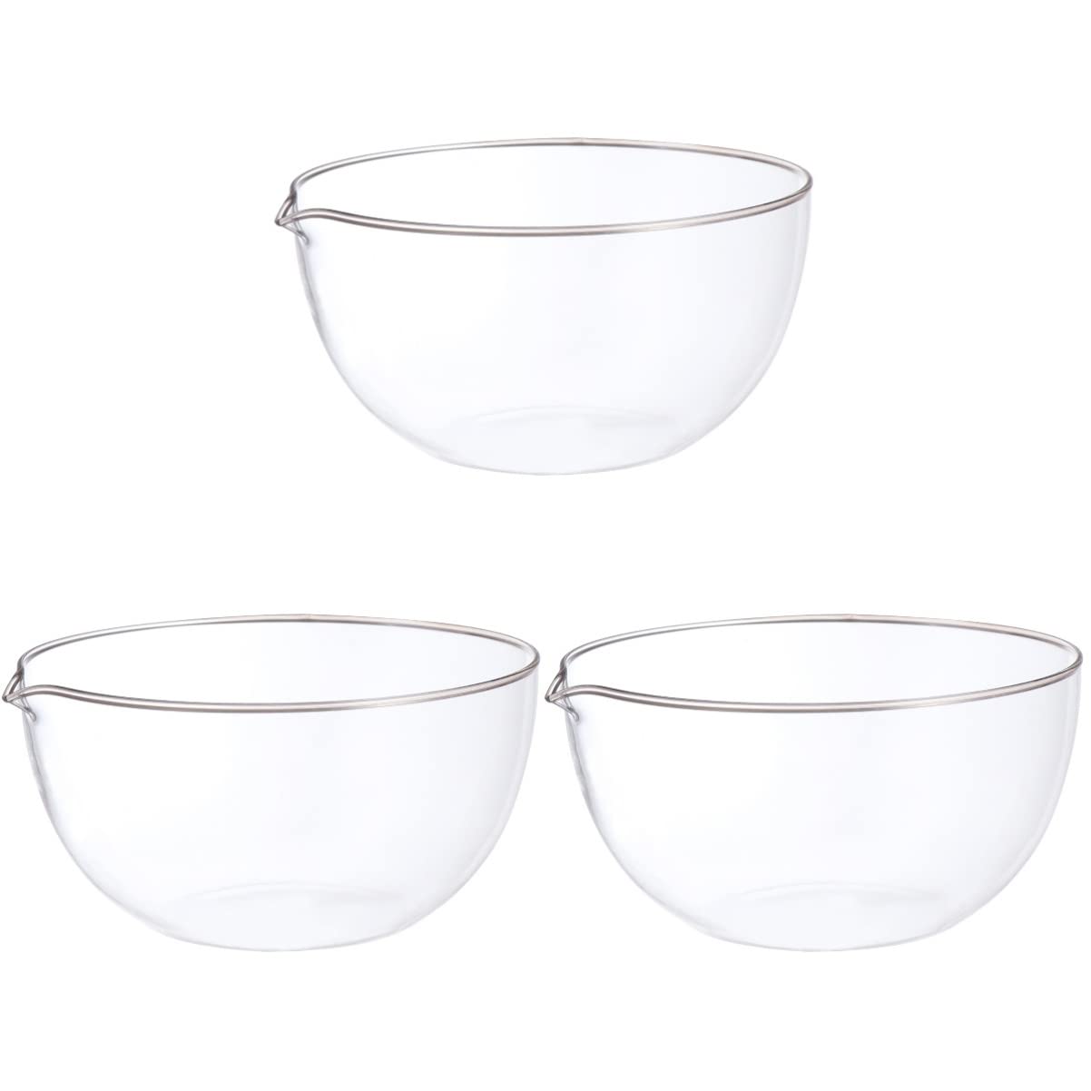 ULTECHNOVO 3 Pcs Evaporating Dish Lab Tools Glass Ceramics Tools Evaporation Basin Crystallizing Basin Over The Door Organizer Laboratory Dish Basin for Lab Pouring Bowl Ks3 Mix Round Basin