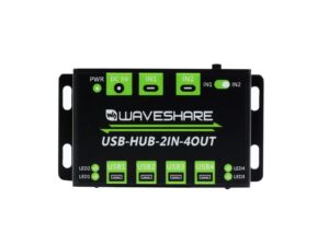 waveshare industrial grade usb hub extending 4x usb 2.0 ports switchable dual hosts sharing usb devices for two hosts without power supply