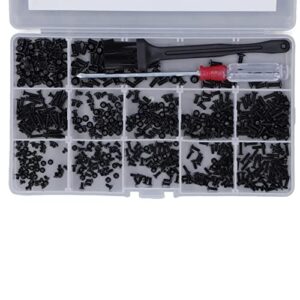 Electronic Repair Screws Kit, Flat Head Carbon Steel 600Pcs Computer Screw for Laptop