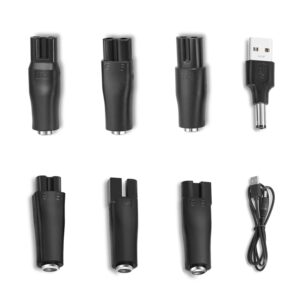 btyelct 5v replacement usb charger adapter with power cord, fits for most kinds of electric hair clipper, beard trimmer, shaver, beauty instrument, desk lamp, purifier (pack of 8)