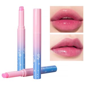 bingbrush 2pcs color changing lipstick, pink ph mood long lasting labiales lip care moisturizer lip balm korean magic lip gloss lip tinted stain makeup lipstick set for women