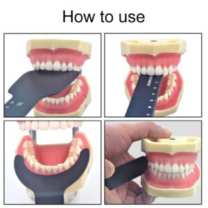 Dental Photography Black Background, PVC Photo Backdrop Board Portable Plate Contrast Image Oral Intraoral Orthodontic Photographic Tooth Shooting Contraster for Teeth Whitening Orthodontic Tool(C-4A)