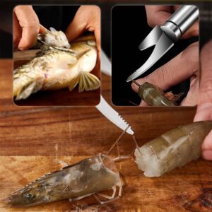 Multifunctional Fast Shrimp Peeler, 2022 New Shrimp Deveiner Tool, 5 In 1 Multifunctional Shrimp Line Fish Maw Knife, Multipurpose Shrimp Line Knife,Seafood Knives Kitchen Tool (1pcs)