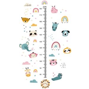 DRWSSR Kids Measuring Height Wall Decals Cute Cartoon Animal Stickers DIY Removable Peel and Stick Kids Room Wall Decoration for Boys and Girls Bedroom nursey Classroom playroom Wall Decal