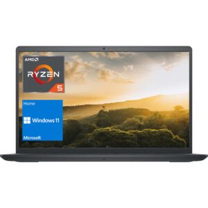 dell inspiron laptop, 15.6" hd display, amd ryzen 5 3450u processor, 12gb ram, 512gb ssd, webcam, hdmi, sd card reader, wi-fi, windows 11 home, carbon black