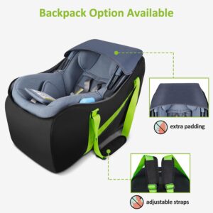 YOREPEK Padded Car Seat Travel Bag Backpack Compatible with UPPAbaby MESA, Infant Car Seat Bags for Air Travel with Adjustable Straps, Car Seat Gate Check Bag with 2 Pockets for Baby Travel Essential