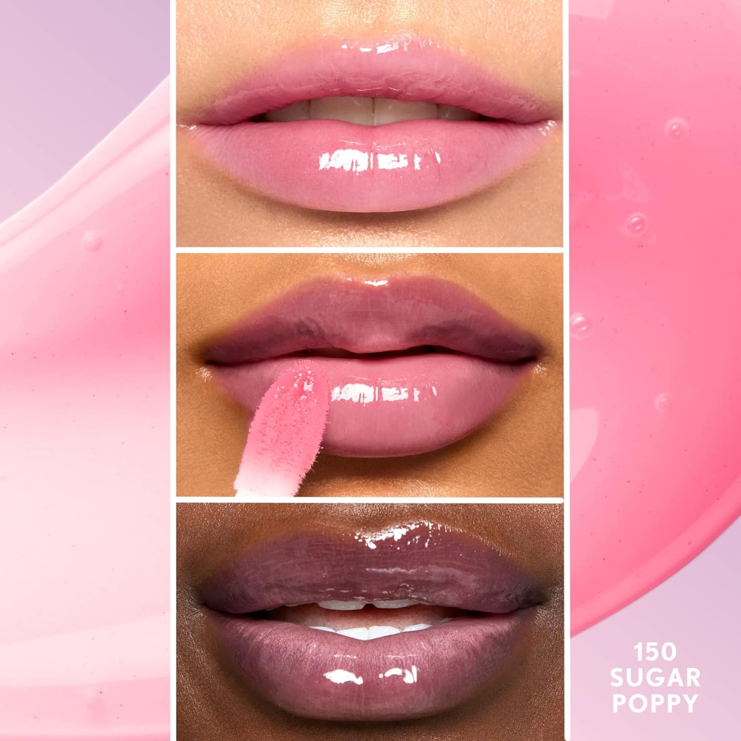 COVERGIRL Clean Fresh Yummy Gloss – Lip Gloss, Sheer, Natural Scents, Vegan Formula - Sugar Poppy