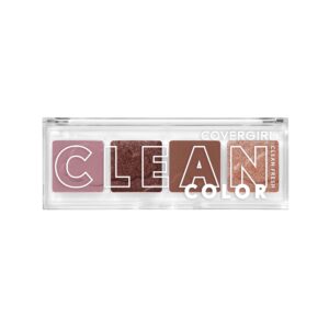 covergirl clean fresh clean color eyeshadow – eyeshadow, eyeshadow palette, shimmer eyeshadow, vegan formula - mellow mauve, 4g (0.14 oz)