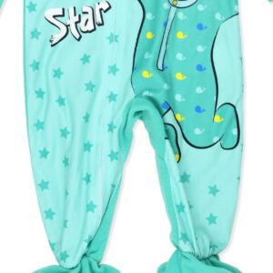 CoComelon JJ Little Star Toddler Infant Footed Blanket Sleeper Pajamas (24M, Teal)