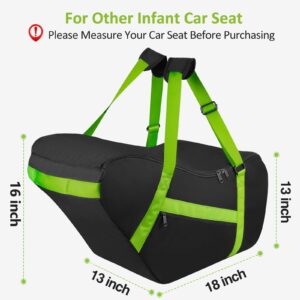 YOREPEK Padded Car Seat Travel Bag Backpack Compatible with UPPAbaby MESA, Infant Car Seat Bags for Air Travel with Adjustable Straps, Car Seat Gate Check Bag with 2 Pockets for Baby Travel Essential