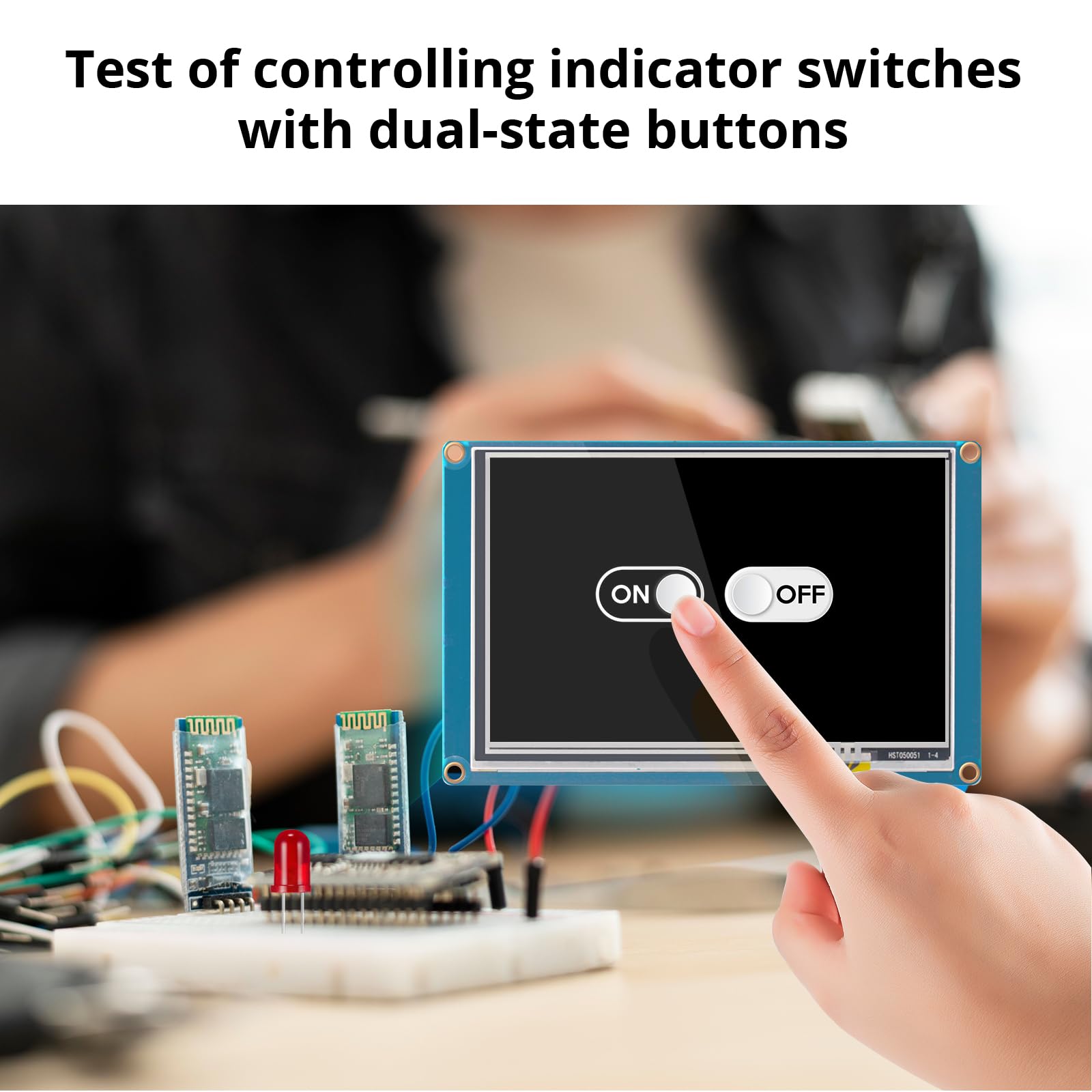 Nextion 5.0″ Basic HMI Display Module NX8048T050 LCD-TFT RGB 65K Resistive Touch Screen 800×480 Compatible for Arduino and Raspberry Pi, Suitable for 3D Printers, Vehicle HMI, Beauty Device, etc.