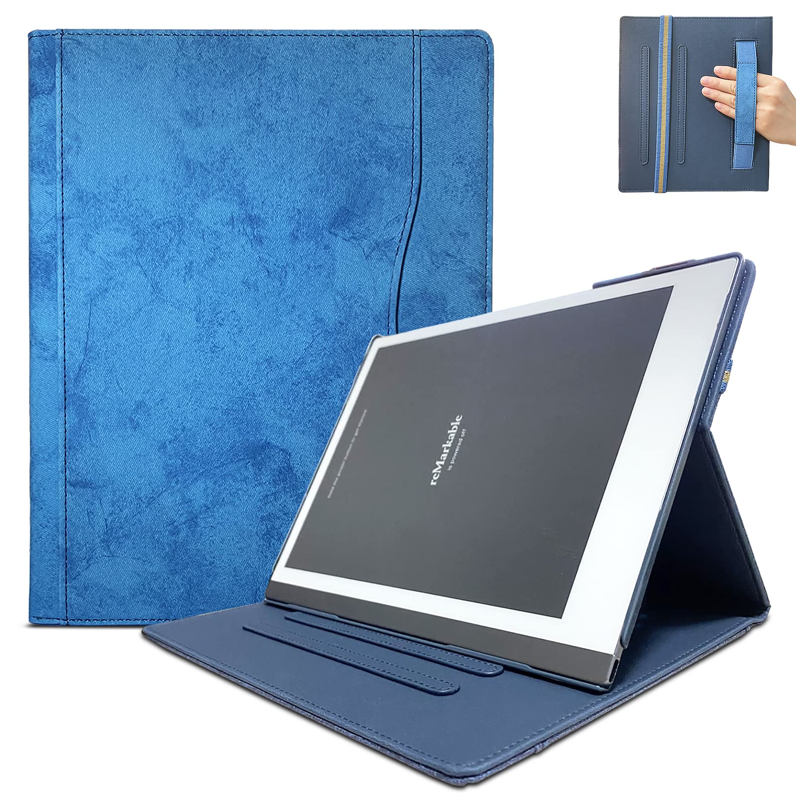 E NET-CASE Slim Case for Remarkable 2 Digital Paper Tablet 10.3 inch (2020 Released) - New Upgrated Design Cover for Remarkable 2 10.3 inch Digital Paper with Pencil Holder-Blue