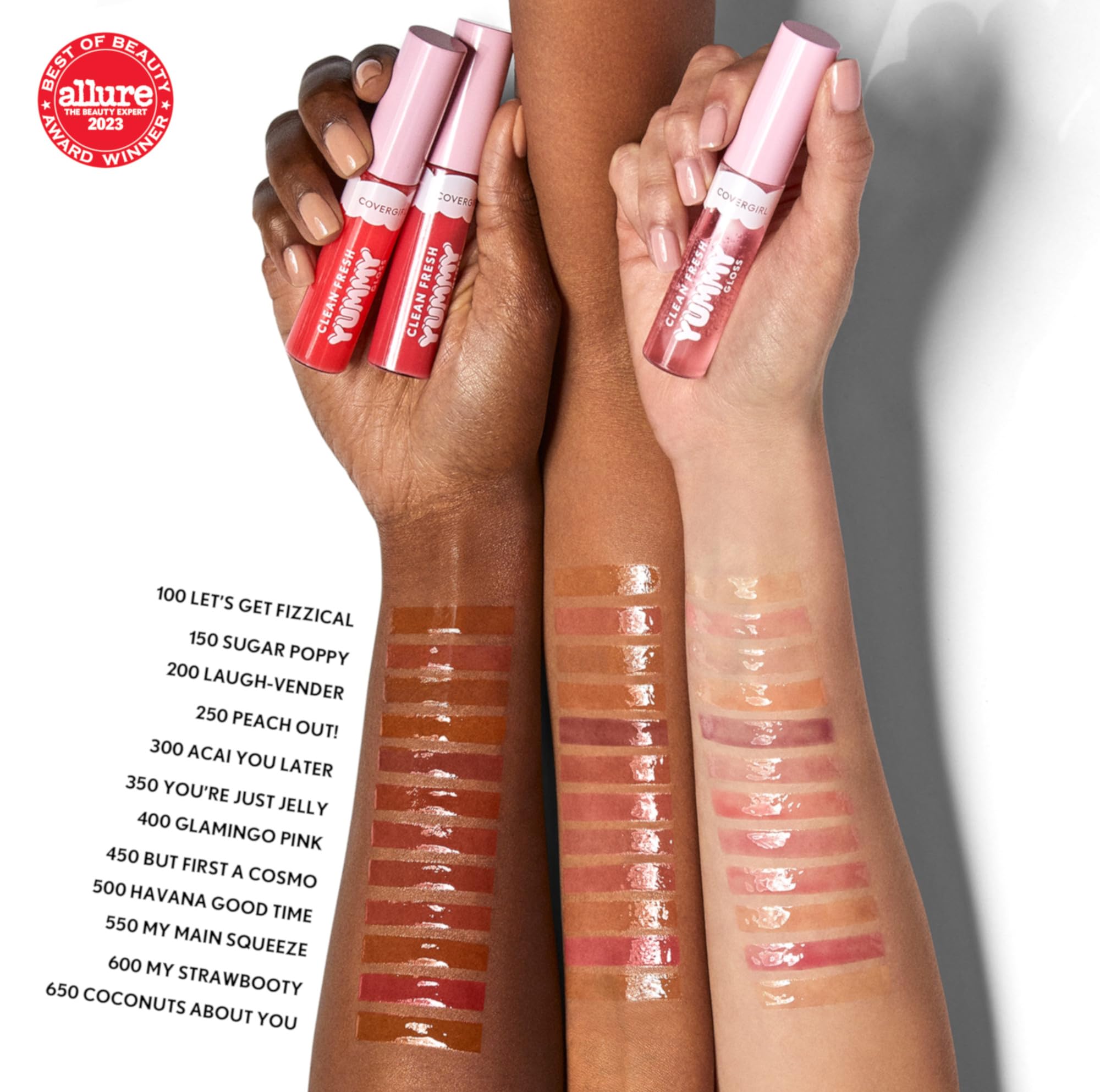 COVERGIRL Clean Fresh Yummy Gloss – Lip Gloss, Sheer, Natural Scents, Vegan Formula - My Strawbooty