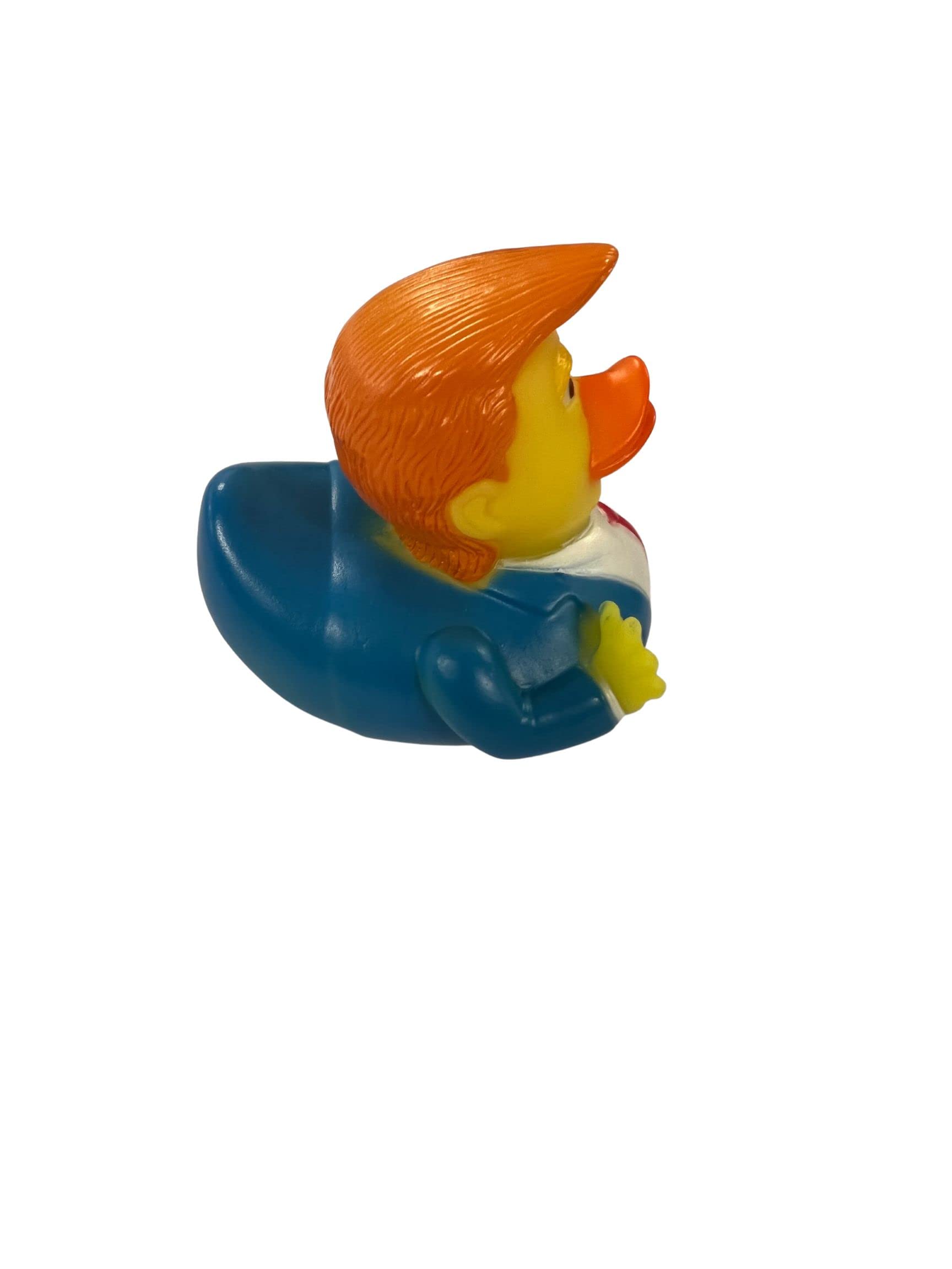 Donald Trump Rubber Duck Bath Time Duckie with Orange Hair Fun Water Floating Collectible