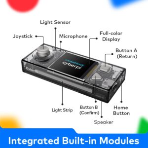 Makeblock CyberPi Coding Kit Learning Scratch Python Programming, Engineering Kit, STEM Kit Support AI & ioT Technology with Built-in WiFi Module, STEM Projects for Kids Ages 8-12 Coding for Teens