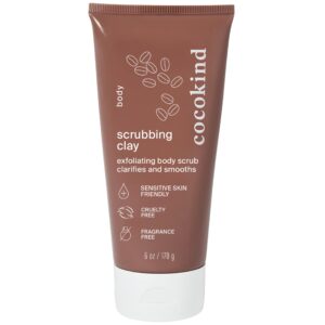 cocokind scrubbing clay, exfoliating body scrub and body wash, brightening body scrub and body exfoliator, coffee body scrub, body skin care products