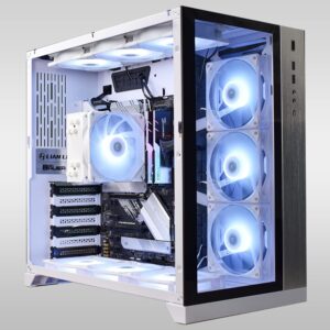 ID-COOLING SE-224-XTS White CPU Cooler For Desktop 4 Heatpipes CPU Air Cooler White LED Light 120mm PWM Fan CPU Fan for Intel LGA1700/115X/1200; AMD AM4/AM5