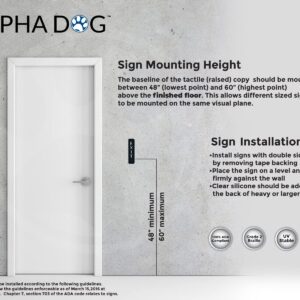 ALPHA DOG ADA SIGNS - Vertical Braille Exit Sign for Business, 8x2 Inch, ADA Compliant, ADA Exit Sign with Braille, Indoor or Outdoor, Easy Installation, Made in the USA, Black Exit Sign