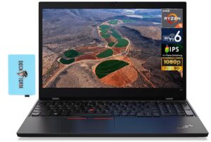 lenovo thinkpad l15 gen 1 business laptop 15.6" fhd ips display (amd ryzen 5 pro 4650u, 16gb ram, 256gb pcie ssd, amd radeon, wifi 6, rj-45, hd webcam, win 11 pro) with dkz hub usb port expander