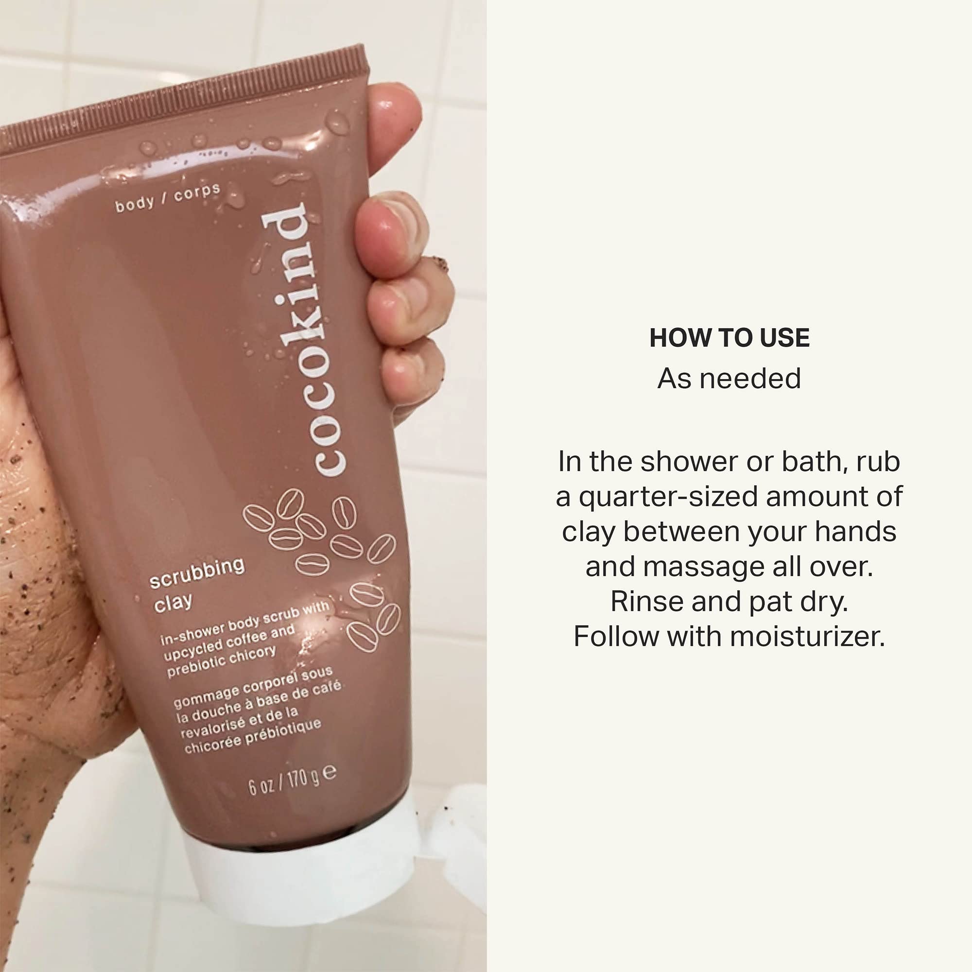 Cocokind Scrubbing Clay, Exfoliating Body Scrub and Body Wash, Brightening Body Scrub and Body Exfoliator, Coffee Body Scrub, Body Skin Care Products