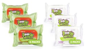 boogie wipes gentle wet wipes for baby and kids, made with vitamin e, aloe and chamomile, fresh and unscented wipes, 180 count