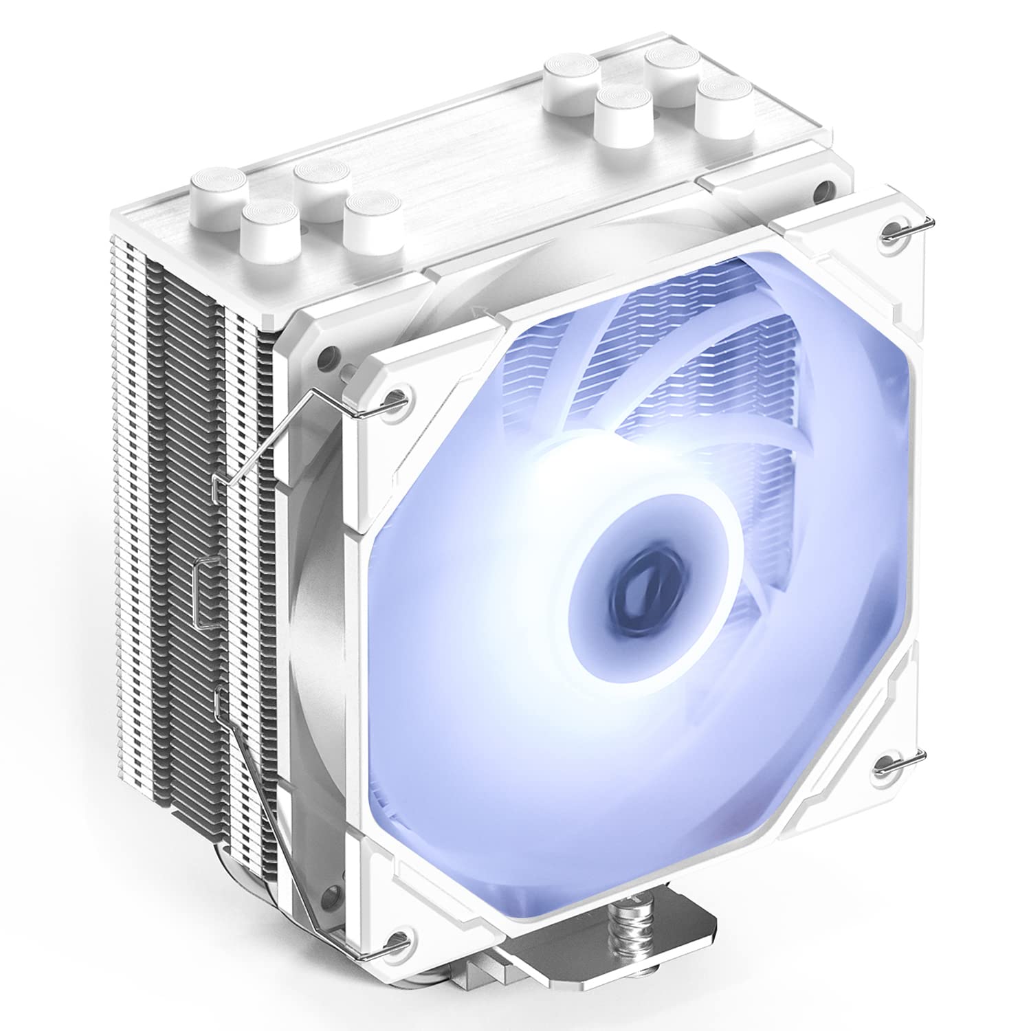 ID-COOLING SE-224-XTS White CPU Cooler For Desktop 4 Heatpipes CPU Air Cooler White LED Light 120mm PWM Fan CPU Fan for Intel LGA1700/115X/1200; AMD AM4/AM5