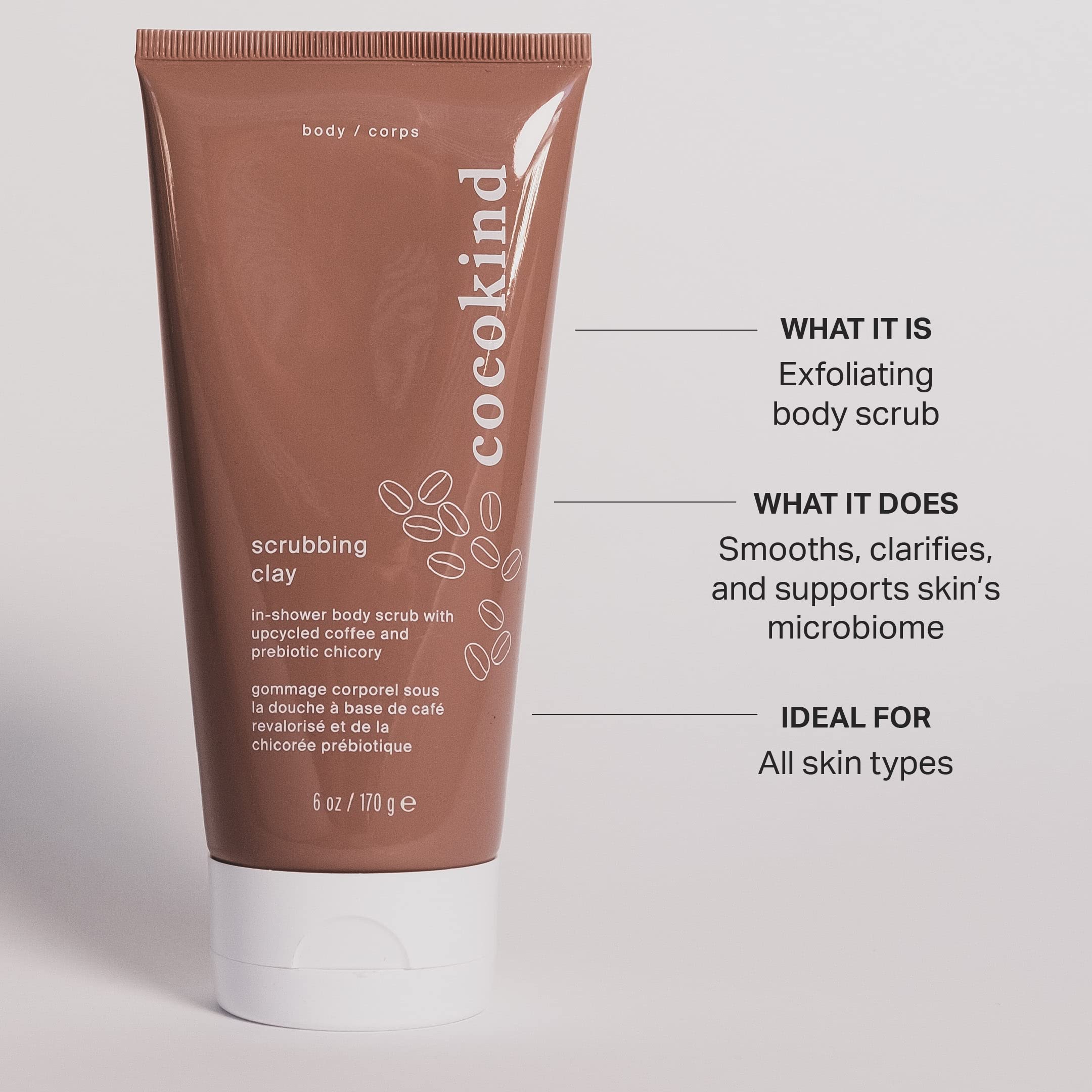 Cocokind Scrubbing Clay, Exfoliating Body Scrub and Body Wash, Brightening Body Scrub and Body Exfoliator, Coffee Body Scrub, Body Skin Care Products