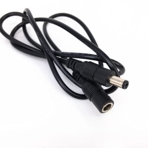 4pcs 3.28ft Black 5.5mm x 2.1mm DC Plug Extension Cable for Power Adapter 12v dc Extension 5.5mm x 2.1mm Extension