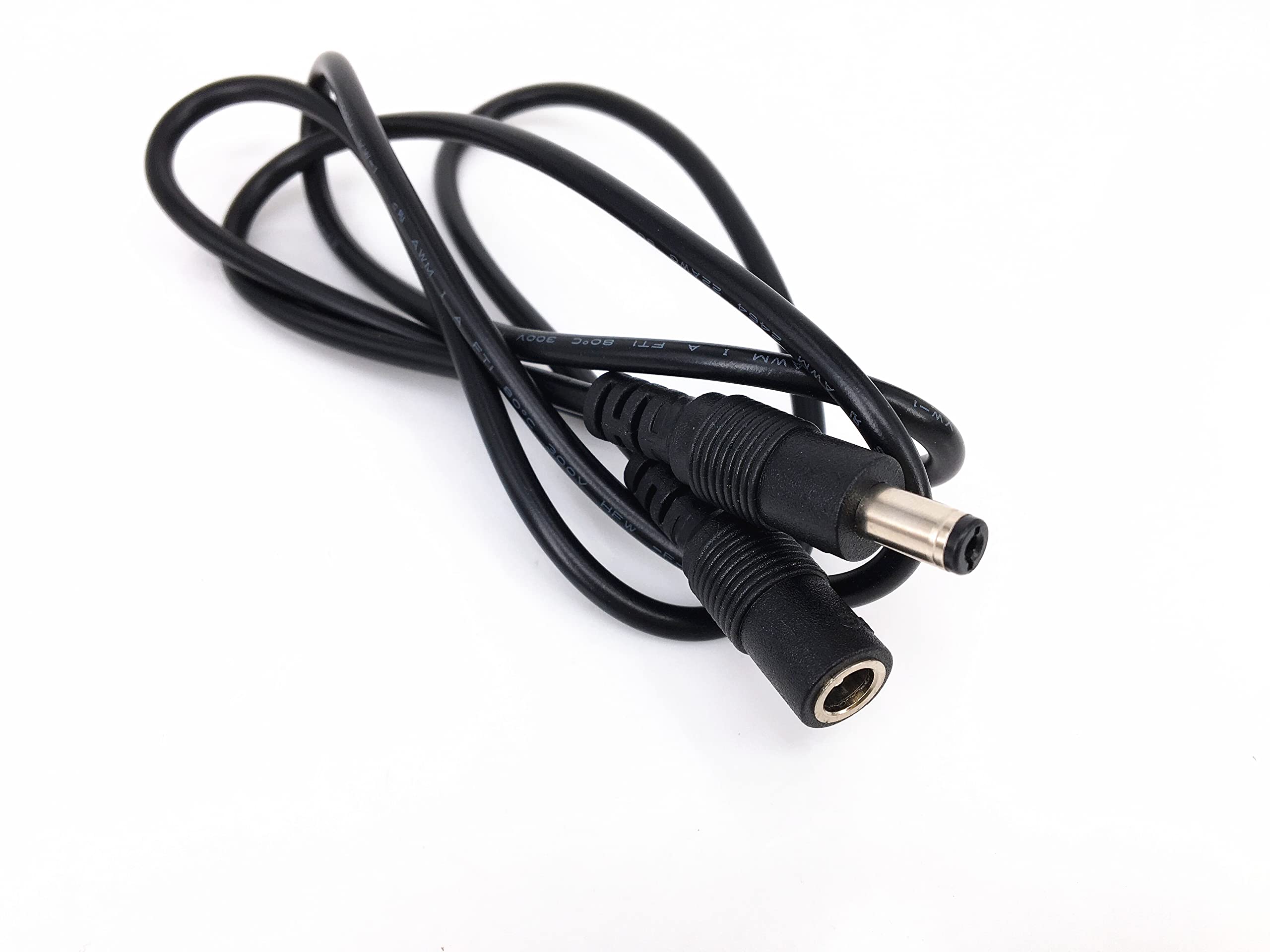 4pcs 3.28ft Black 5.5mm x 2.1mm DC Plug Extension Cable for Power Adapter 12v dc Extension 5.5mm x 2.1mm Extension