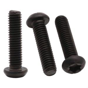 m5-0.8 x 12mm black button torx drive head machine screws, class 10.9 alloy steel, full thread, black oxide finish, 60 pcs