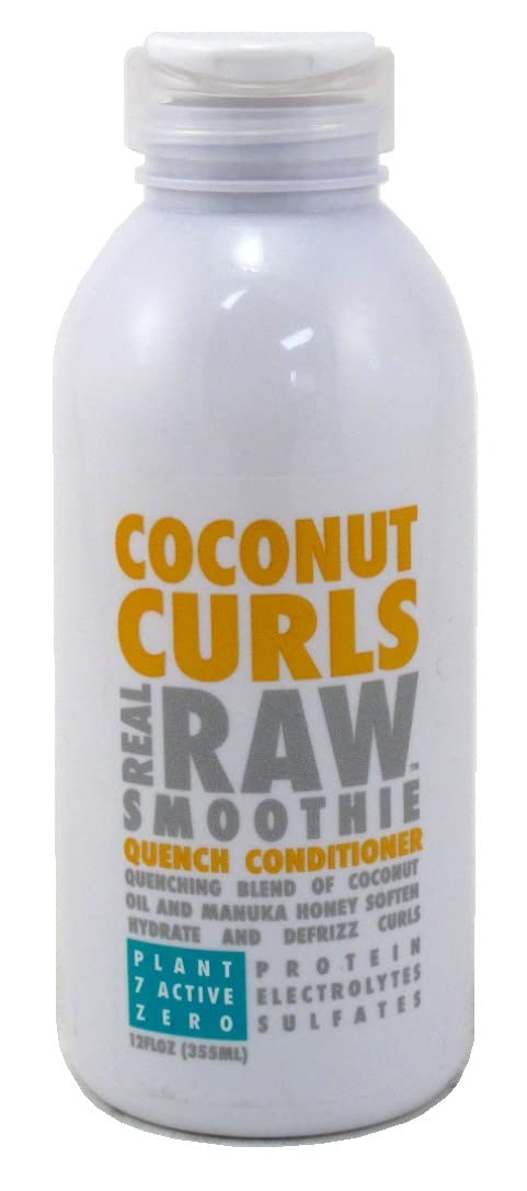 Real Raw Conditioner Coconut Curls Quench 12 Ounce (354ml) (Pack of 3)