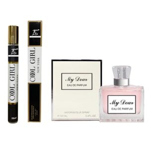 inspire scents miss dear eau de parfum for women + cool girl travel spray for free, 100 ml / 3.4 fluid oz (pack of 2) - clashoky