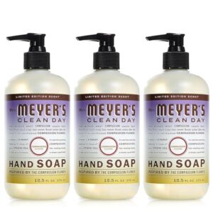 mrs. meyer's clean day hand soap, made with essential oils, biodegradable formula, compassion flower, 12.5 fl. oz - pack of 3