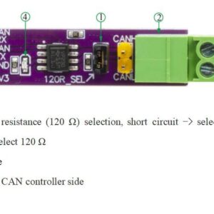 XICOOLEE CAN HAT SN65HVD230 can-Bus transceiver Module Stably Long-Distance Communication Functions Communication Module Single Channel